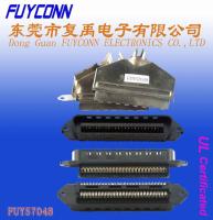 China Centronics 50 Pin IDC Male Plug Connector 25 Pairs 2.16mm Pitch 180 Degree Metal Cover for sale