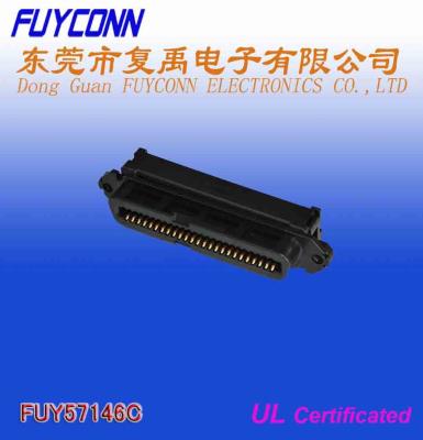 China TYCO 90 Degree RJ21 50 Pin Female Centronic Champ IDC Connector with Wire Clip for sale