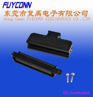 China TYCO 64 Pin RJ21 Male Centronic Champ IDC Connector 180 Degree Plastic Cover for sale