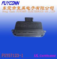 China TYCO 50 Pin Male Centronic IDC RJ21 Connector 2.16mm Pitch with Plastic Cover for sale
