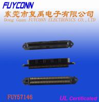 China Telcom AMP Black 50pin 64 Pin IDC Female Centronics Receptacle Connector UL for sale