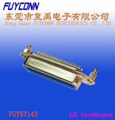 China 14 24 36 50 Pin Centronics Connector Female PCB Mount Receptacle 2.16mm Pitch with Board Lock for sale