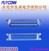 China 50 Pin Plug Solder Centronic Connector with MD Type Shell Certified UL for sale