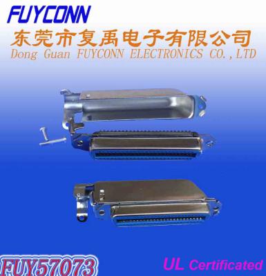 China 50 Pin Female Centronic Solder Connector Reversed L Shape Metal Housing 2.16mm Pitch for sale
