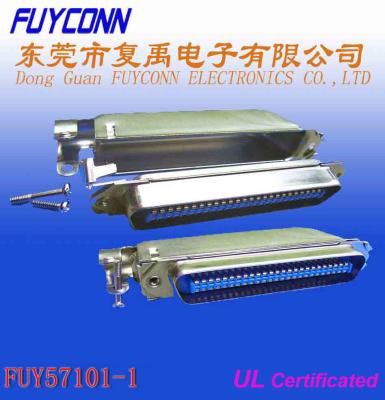 China DDK 50 Pin Centronic Solder Connector Male Plug with Metal Cover 2.16mm Pitch for sale