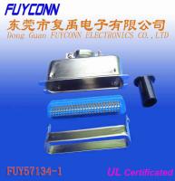 China Male Centronic Solder Connector 14 24 36 Pin Plug with T Shape Metal Hood 2.16mm for sale