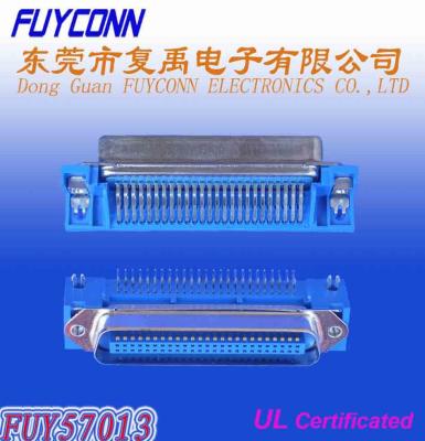 China 2.16mm Pitch Champ PCB Right Angle Centronics Connector 50 Pin Male Plug with Board Lock for sale