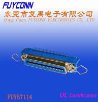 China 50 Pin Centronic PCB Right Angle Female Connector 2.16mm Pitch with Board Lock for sale