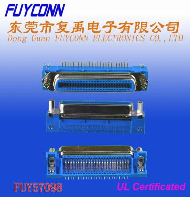 China 36 Pin Centronic Female Right Angle PCB Connector with Jack Screws and Board Lock 2.16mm for sale