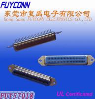 China 50 Pin Centronic PCB Straight Female Connector UL 2.16mm Pitch Gold Plating for sale