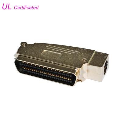 China Amphenol 957 100-Pin IDC Male Connector 2.16mm Pitch Zinc Cover Side Cable Entry for sale