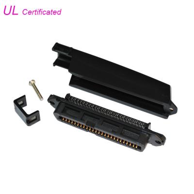 China TYCO 50 Pin Female Centronic Connector RJ21 IDC 25 Pair Receptacle 90 Degree for sale
