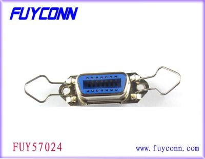 China 2.16mm Pitch 50 Pin Centronic Solder Female Connector Black Blue with Bail Clip for sale