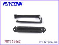 China Female 50 Pin Centronic IDC Clamp Connector Receptacle 2.16mm Pitch with Cable Clamp for sale