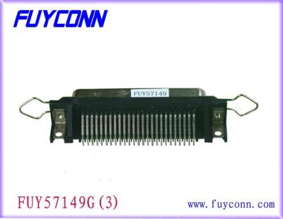 China 24 Pin Centronics PCB Right Angle Female Connector 2.16mm Pitch with Spring Latches UL for sale
