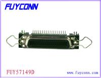 China 50 Pin Centronic PCB Right Angle Female Connector 2.16mm Centerline 5A Rating UL Certified for sale