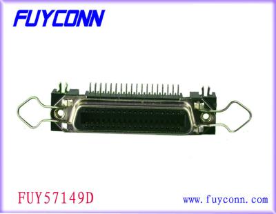 China 50 Pin Centronic PCB Right Angle Female Connector 2.16mm Centerline 5A Rating UL Certified for sale