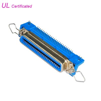 China Centronic 50-Pin Right Angle Female PCB Connector with 2.16mm Centerline and Spring Latch Board Lock for sale