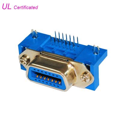 China 36 Pin DDK Centronic PCB Right Angle Female Connector 2.16mm Centerline 5A Current Rating for Printers for sale