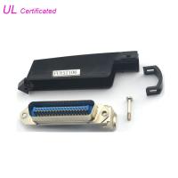 China 36 Pin Centronic Solder Pin Male Connector with 90° Plastic Cover - 2.16mm Centerline, 5A Current Rating for sale