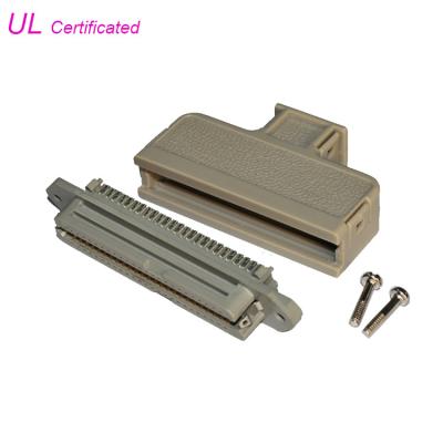 China TYCO 50 Pin Centronic Solder Connector with 180° Plastic Cover, 2.16mm Centerline, UL Certified for sale