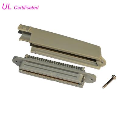 China TYCO 50-Pin Female Centronic Solder Connector with 90° Plastic Cover, 2.16mm Centerline, UL Certified for sale