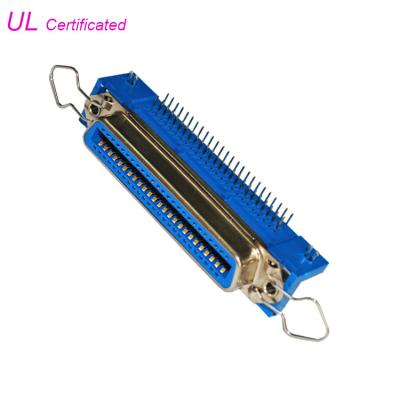 China 14 Pin Centronics Female Right Angle PCB Connector UL Approved 2.16mm Pitch for sale