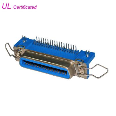 China Champ Centronics 36 Pin PCB Right Angle Connector with Spring Latch - 2.16mm Centerline, 5A Current Rating for sale