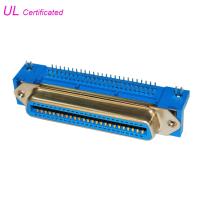 China PBT Female 50 Pin Centronics Right Angle PCB Connector 2.16mm Pitch with 5A Current Rating for sale