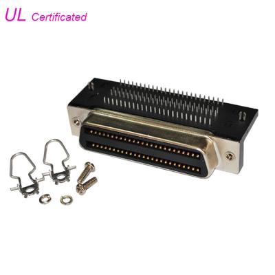 China Amphonel 957 100 Pin Female Centronics Connector PCB Mount Right Angle 2.16mm Pitch for sale