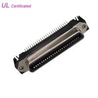 China Centronic Female 50 Pin Right Angle PCB Connector 2.16mm Pitch with Board Lock for sale