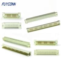China Right Angle PCB DIN41612 Connector 3 Rows Male Euro Card 96 Pin 2.54mm for sale