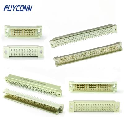 China Right Angle PCB DIN41612 Connector 3 Rows Male Euro Card 96 Pin 2.54mm for sale