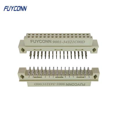 China DIN41612 2 Row 32 Pin Female Right Angle PCB Eurocard Connector 2.54mm Pitch for sale