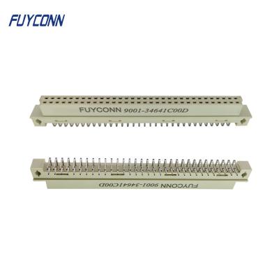 China Female DIN 41612 Connector 64 Pin 2 Row Right Angle Eurocard PCB 2.54mm Pitch for sale