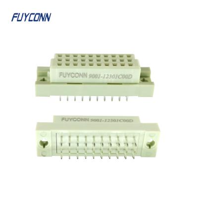 China DIN 41612 Female Eurocard Connector 10 Pin 20 Pin 30 Pin 3 Rows 2.54mm Pitch PCB Vertical for sale