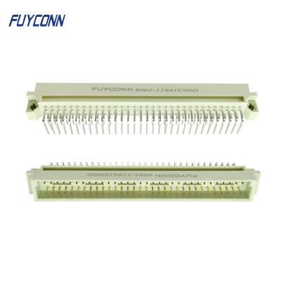 China DIN 41612 Connector 3 Rows 64 Pin Euro Male Right Angle 2.54mm Pitch for sale