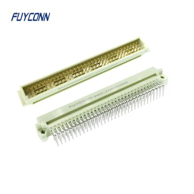 China DIN 41612 Connector Right Angle 3 Rows 96 Pin Male Eurocard PCB 2.54mm Pitch for sale
