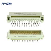 China DIN 41612 Connector 2.54mm Pitch 2x16 32 Pin Male Right Angle PCB Eurocard for sale