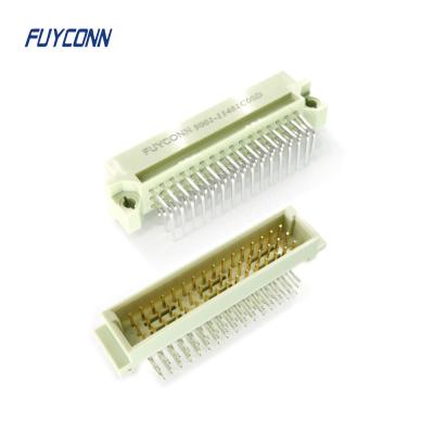 China 3 Row DIN41612 Eurocard Connector Male Right Angle 48P 2.54mm Pitch PCB for sale