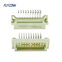 China 3 Row DIN 41612 Male Euro Connector Right Angle PCB 2.54mm Pitch 5 to 30 Pin for sale