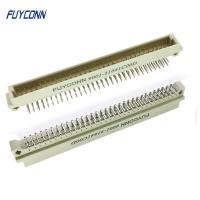 China DIN41612 Euro Connector 2.54mm Pitch 2 Rows 64 Pin Male Right Angle PCB for sale