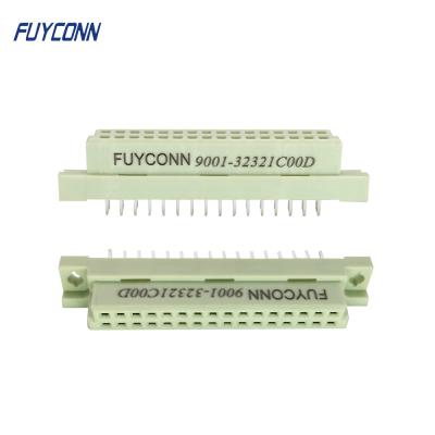 China DIN 41612 Eurocard Connector 2 Rows 32 Pin Female PCB Straight 2.54mm Pitch for sale