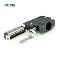 China 50-Pin Male SCSI Servo Connector with 1.27mm Centerline and Gold Plating - Solder Type with Dust Cover for sale