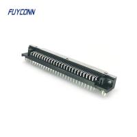 China SCSI Female Connector Right Angle PCB 68pin 100pin 1.27mm Pitch with Board Lock for sale