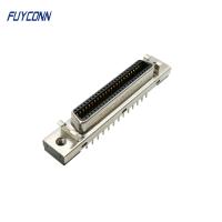 China 180 Degree PCB SCSI Connector Female 50P MDR Servo Connector 1.27mm Pitch for sale