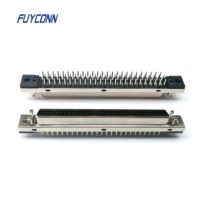 China Mini D Ribbon MDR 100pin PCB Straight SCSI Connector 1.27mm Pitch Female for sale