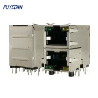 China 2x1 Port 16-Pin RJ45 Female Connector with Red/Green LED Indicators - 1.5A 125V AC Rating for sale