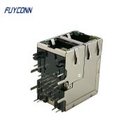 China 2x1 Port 16-Pin RJ45 Female Connector with Red/Green LED Indicators - 1.5A 125V AC Rating for sale