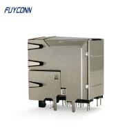 China 2x1 Port 16-Pin RJ45 Female Connector with Red/Green LED Indicators - 1.5A 125V AC Rating for sale